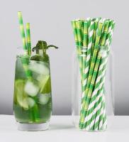 China Eco-Friendly Disposable Paper Straws 6mm x 197mm for Party Juice Milk Tea for sale