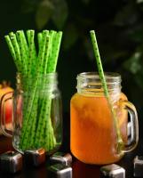 China Eco-Friendly Disposable Paper Straws 6mm x 197mm for Party Juice Milk Tea for sale