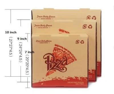 China Custom Food Grade Corrugated Pizza Box 53x48x47 cm Eco Friendly Takeout Packaging for sale