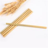 China Eco Friendly Bamboo Drinking Straws 6mm x 197mm Disposable Natural Wood Color Biodegradable for sale