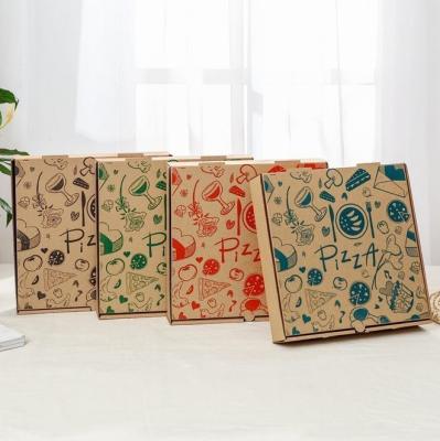 China Food Grade Corrugated Pizza Box Custom Size 2000pcs MOQ Eco Friendly Takeout Packaging for sale