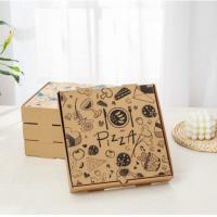 China Food Grade Corrugated Pizza Box Custom Size 2000pcs MOQ Eco Friendly Takeout Packaging for sale