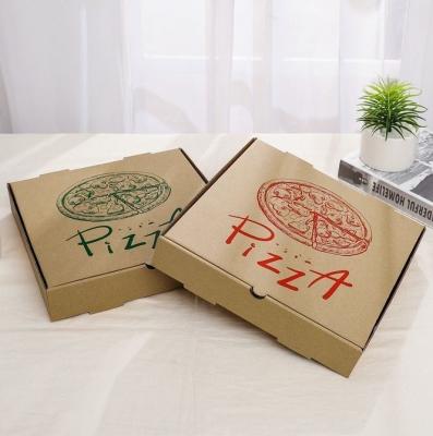 China Custom Rectangle Food Grade Corrugated Pizza Box 2000pcs MOQ Takeout Packaging for sale