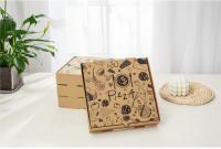 China Custom Rectangle Food Grade Corrugated Pizza Box 2000pcs MOQ Takeout Packaging for sale