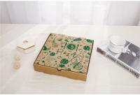 China Custom Rectangle Food Grade Corrugated Pizza Box 2000pcs MOQ Takeout Packaging for sale