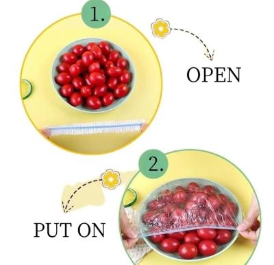 China Disposable PE Bowl Cover Sizes S/M/L Moisture Proof for Home Commercial Use for sale