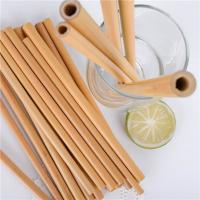 China Reusable Bamboo Wooden Straws 6mm x 197mm Biodegradable Eco Friendly Drinking Straws 20000g Gross Weight for sale