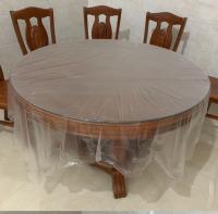 China Disposable PE Cover Tablecloth 1.8m x 1.8m Dust Proof Oil Proof for Home Kitchen Furniture for sale