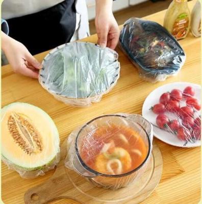 China Food Grade PE Fresh Keeping Bag Elastic Bowl Cover Moisture Proof S M L Sizes 100pcs for sale