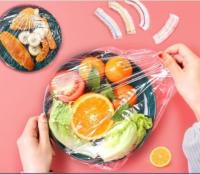China Disposable PE Fresh Keeping Cover Elastic Bowl Cap Food Grade 100pcs S M L Sizes for sale