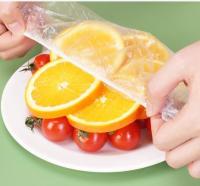 China Disposable PE Bowl Cover 40cm Stretch Food Grade Refrigerator Food Wrap 100pcs for sale