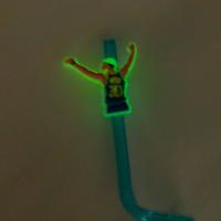 China Glow in the Dark Animal Cartoon Straw Stickers Biodegradable 120 Days Disposable Drinking Straws for sale