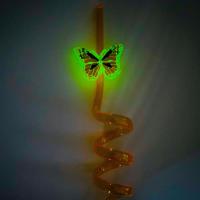 China Glow in the Dark Animal Cartoon Straw Stickers Biodegradable 120 Days Disposable Drinking Straws for sale