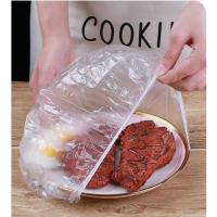China Disposable Plastic PE Cover with Rubber Band for Bowls 11-12cm Stretch 40cm for sale