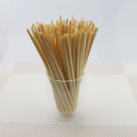 China Eco Friendly Disposable Wheat Straw Drinking Straws 6mm x 197mm Biodegradable Cold Drink Juice Straws for sale