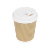 China Double Wall Paper Coffee Cup 8oz with PS PP Lids Disposable Eco Friendly Custom Size for sale
