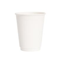 China Double Wall Paper Coffee Cup 8oz with PS PP Lids Disposable Eco Friendly Custom Size for sale