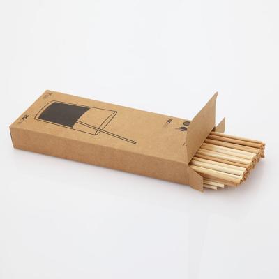 China 100 Biodegradable Wheat Straw Disposable Drink Straws 6mm x 197mm Custom Individually Wrapped for sale