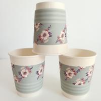 China OEM Custom Printed Logo Biodegradable Disposable Hot or Cold Drinking Foamed Paper Cup for sale