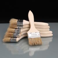 China Bristle Paint Brush Wooden Handle 4 Sizes 1in 2in 3in 4in Stainless Steel Ferrule for sale