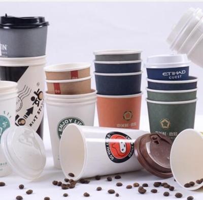 China Double Wall Takeout Paper Coffee Cup 4oz to 20oz with Lids Eco-Friendly Disposable for sale