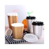 China Double Wall Takeout Paper Coffee Cup 4oz to 20oz with Lids Eco-Friendly Disposable for sale