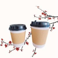 China Double Wall Takeout Paper Coffee Cup 4oz to 20oz with Lids Eco-Friendly Disposable for sale