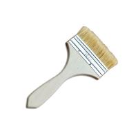 China Natural Black Bristle Paint Brush Wooden Handle 1in 2in 3in 4in Flat Brush for Painting for sale
