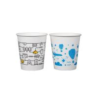 China 7 Oz Disposable Paper Cups with Cute Animal Design for Hot and Cold Beverages 73mm for sale
