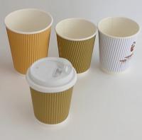 China Double Wall Paper Coffee Cup with Lids 6oz to 20oz Disposable Eco-Friendly Takeout Cups for sale
