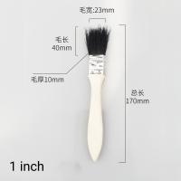 China Black Hair Paint Brush with Wooden Handle 20cm Bristle 1in 2in 3in 4in for sale