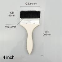 China Black Hair Paint Brush with Wooden Handle 20cm Bristle 1in 2in 3in 4in for sale