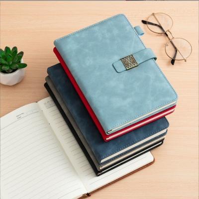China A5 Hardcover Lined Spiral Journal 160 Pages 100gsm Paper Faux Leather Notebook for Work Note Taking for sale