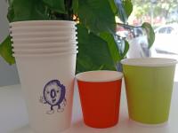 China Custom Logo Biodegradable Disposable Coffee Paper Cup Creative Style Food Packaging for sale