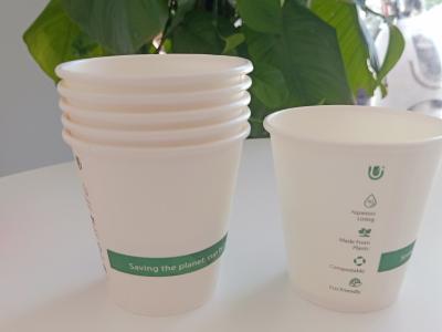 China 100% Paper Disposable Hot Cup Plastic Free Eco Friendly 8oz 12oz Customizable for sale