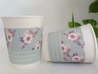 China Disposable Double Wall 8 oz Paper Cup for Hot Beverages Coffee Tea Custom Logo for sale