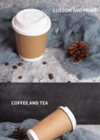 China Hot Drinks Double Wall Coffee Paper Cup with Flexographic Printing and Custom Logo for sale