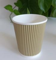 China 8oz Eco-Friendly Double Wall Disposable Corrugated Paper Cup with Flexographic Printing for sale