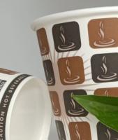 China 10 Oz 320g 18PE Single Wall Disposable Paper Coffee Cup Hot Beverage Food Grade for sale