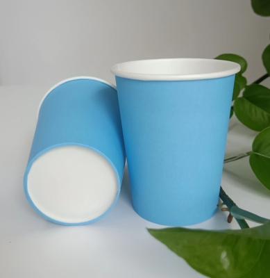 China 8oz 190g 18PE Single Wall Disposable Paper Cup for Hot Tea Coffee Customizable for sale