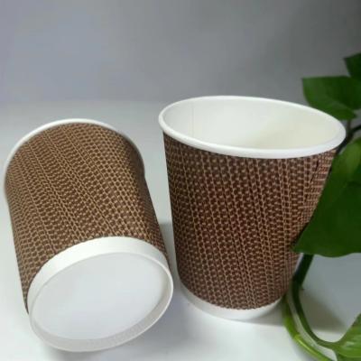 China Double Wall Disposable Paper Cup 8 Oz Hot Drinking Coffee Cup with Custom Logo Option for sale