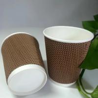China Disposable Double Wall Paper Cup 12 Oz 90x60mm Food Grade 280g 18 PE Insulated Hot Drink for sale