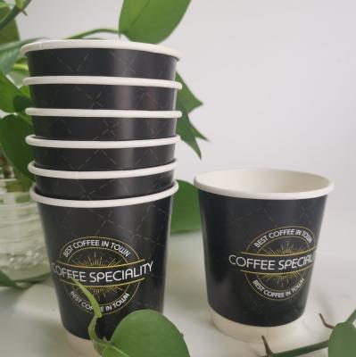 China 260g 18PE Double Wall 8oz Disposable Paper Cup for Hot Beverages Coffee Tea for sale