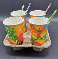 China 16oz Biodegradable Cold Drink Single Wall Paper Cup for Juice Beverage for sale