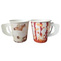 China 7oz Logo Printing Disposable Design Paper Cup with Handle Customized Request Chinese for sale