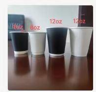China 8 oz Double Wall Coffee Paper Cup 260g 18 PE Biodegradable Disposable Hot Cup for sale