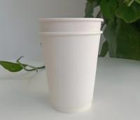 China 8 oz Double Wall Coffee Paper Cup 260g 18 PE Biodegradable Disposable Hot Cup for sale