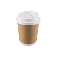 China Simple Style Customized Request Double-Wall Kraft Disposable Paper Cup for Coffee for sale