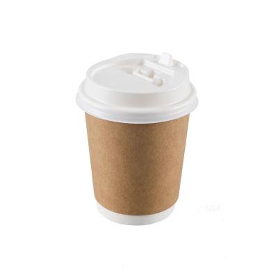 China Simple Style Customized Request Double-Wall Kraft Disposable Paper Cup for Coffee for sale
