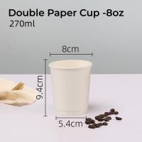 China Simple Style Customized Request Double-Wall Kraft Disposable Paper Cup for Coffee for sale